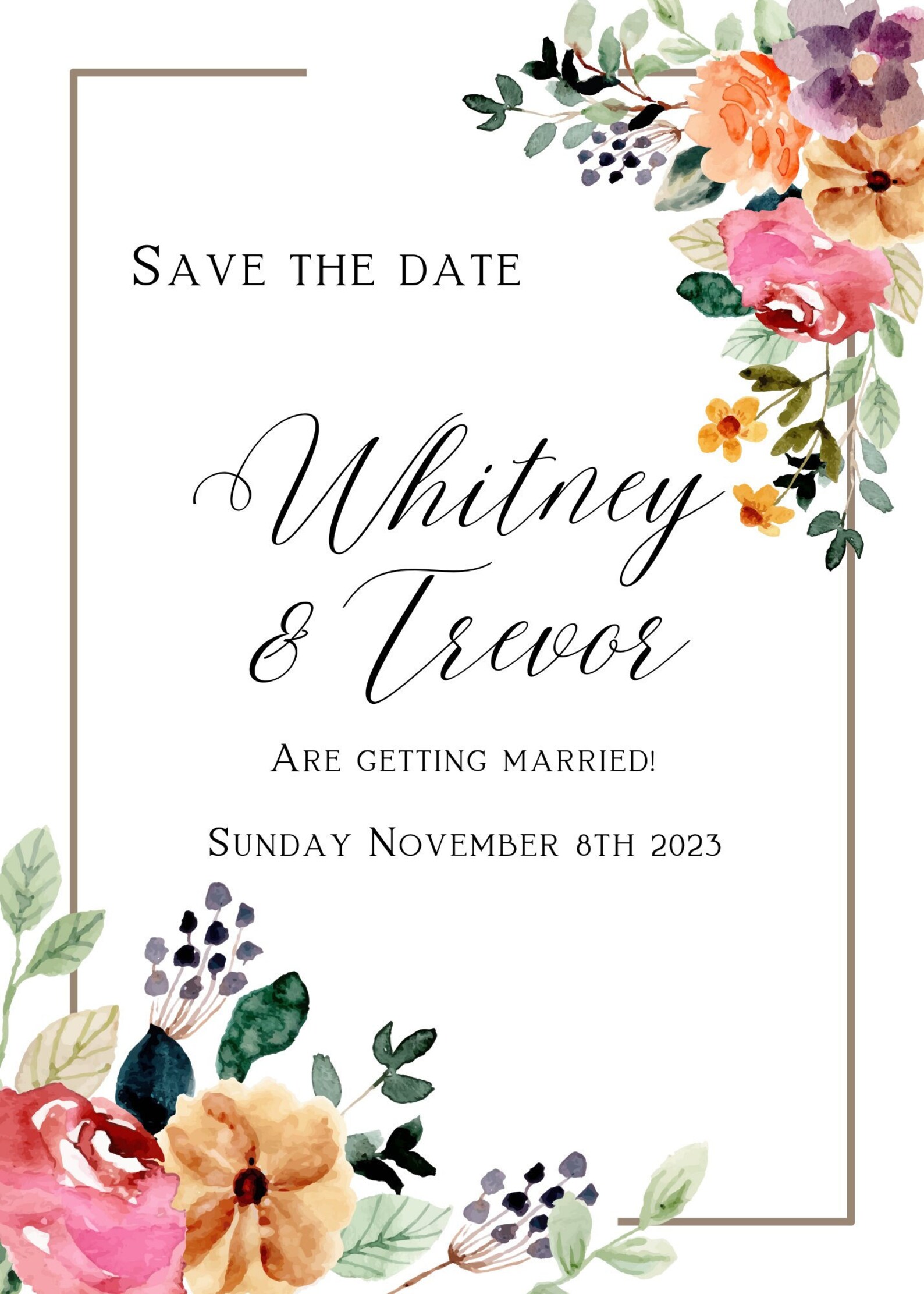 Save the Date Wedding Invitation Set Template Digital Download - Etsy