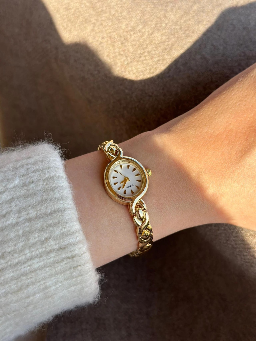 Small Gold Wrist Watch, Vintage Watch, Vintage Women's Watch, Handmade ...