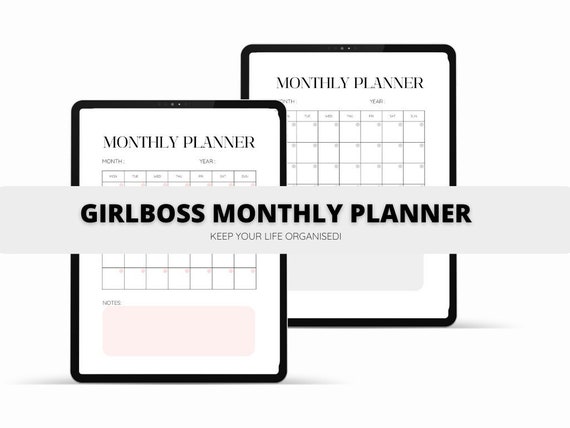 Monthly Planner/ Simple Monthly Planner/ Minimalistic Calendar - Etsy