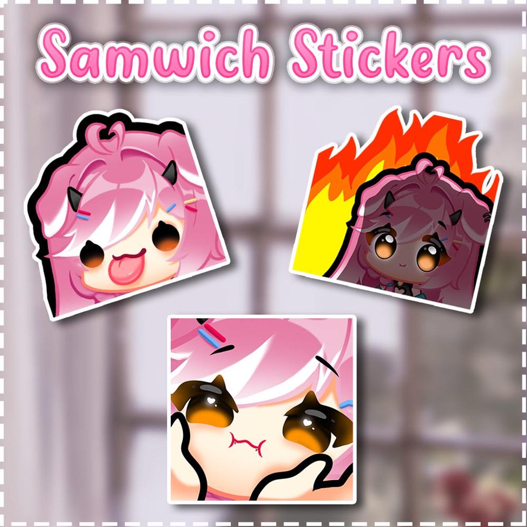 Imasamwich Vtuber Emote Stickers - Etsy