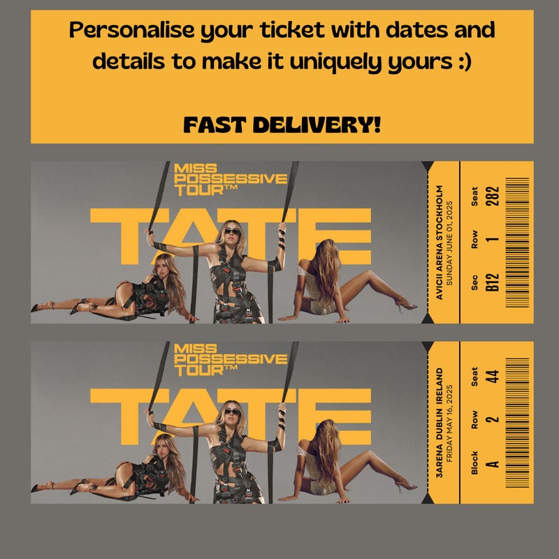 Tate Mcrae Miss Possessive Tour Merch - Etsy UK