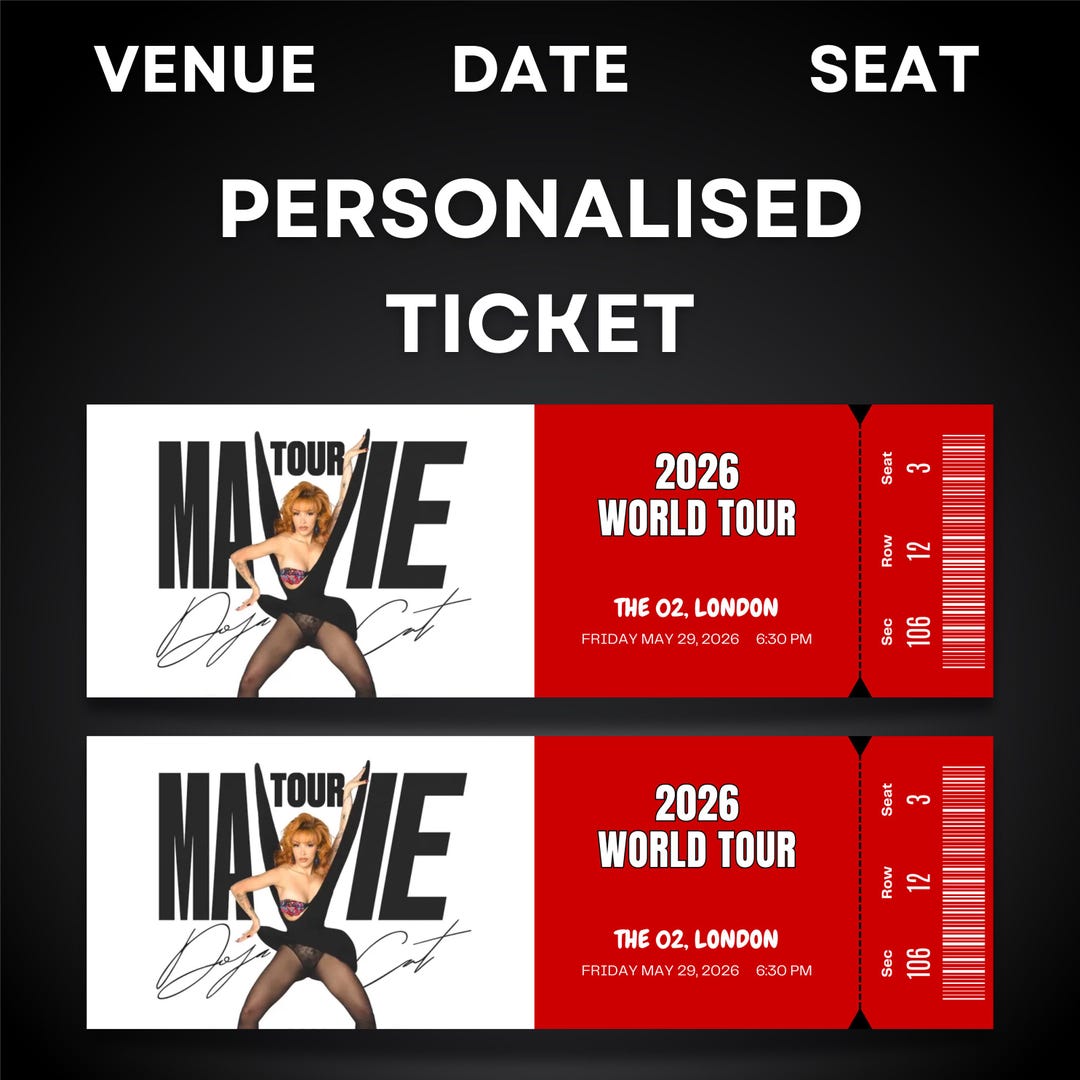 Doja Cat Tour Ma Vie World Tour 2026 Personalised Souvenir Concert ...