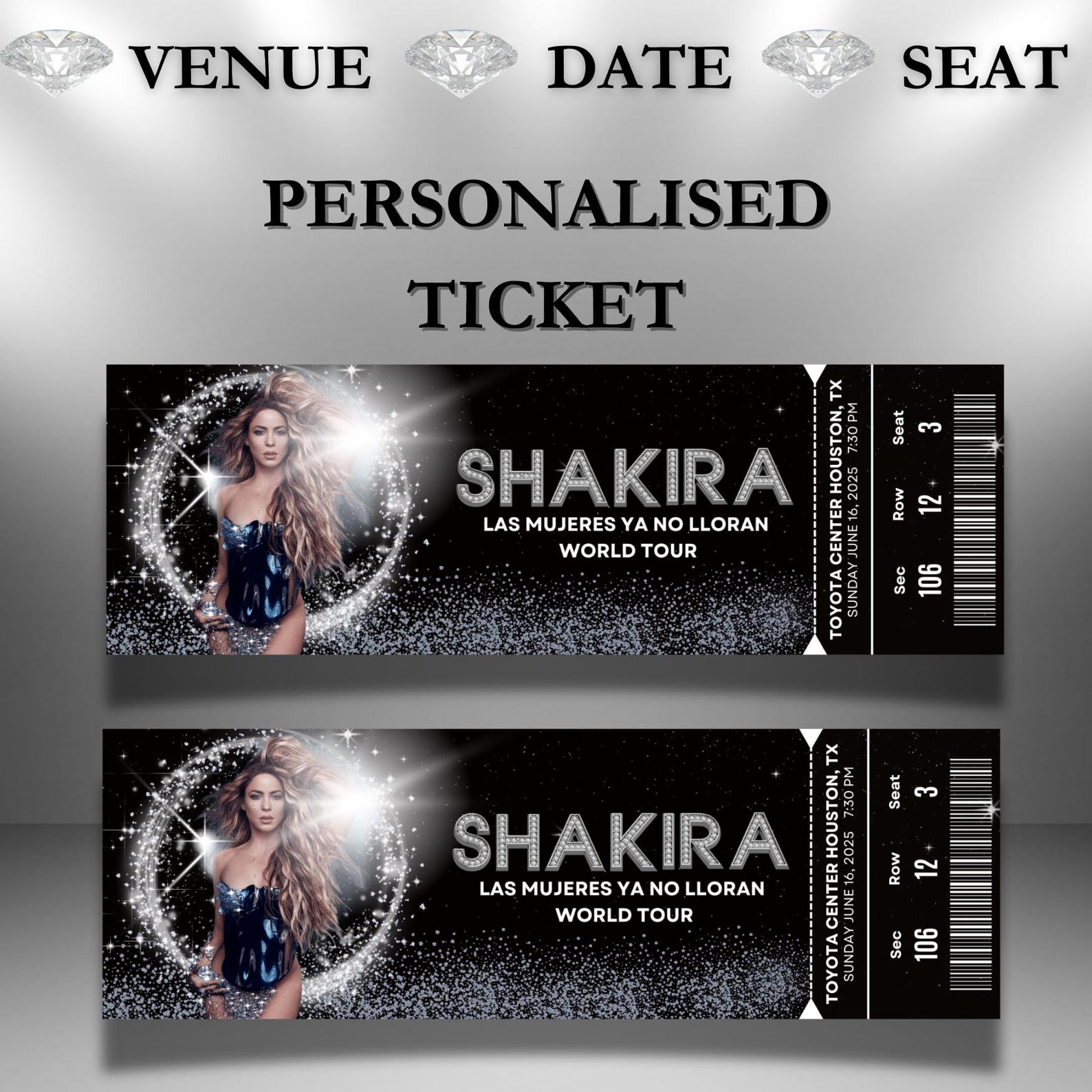 Personalized Shakira Concert Ticket Souvenir (printable PDF) - Etsy