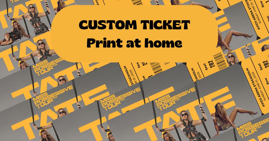 Tate Mcrae - Miss Possessive World Tour 2025 Custom Personalised ...