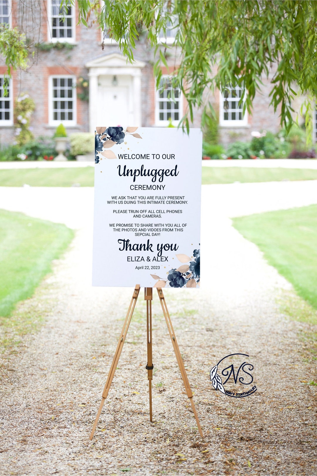 ELIZA UNPLUGGED WEDDING Welcome Sign, Editable Template, Custom Sign ...