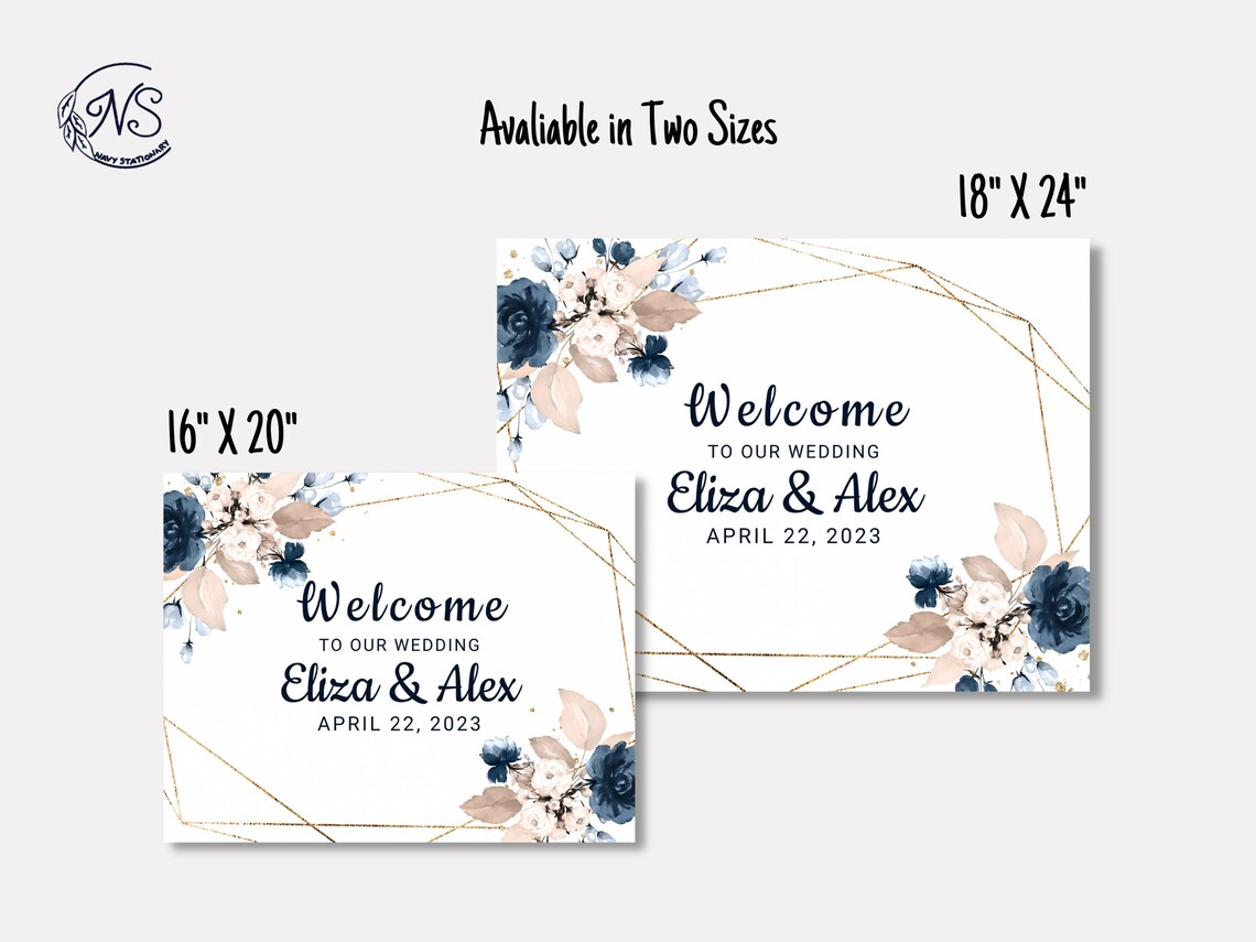 ELIZA WELCOME WEDDING Sign, Editable Template, Custom Sign, Digital ...