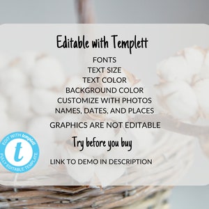 ELIZA WELCOME WEDDING Sign, Editable Template, Custom Sign, Digital ...