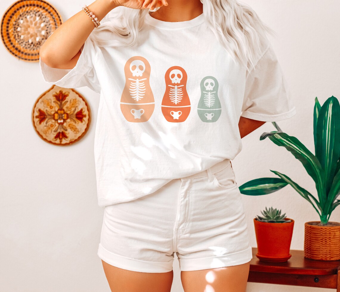 Bright Skeleton Nesting Dolls T-shirt Halloween Skeleton - Etsy