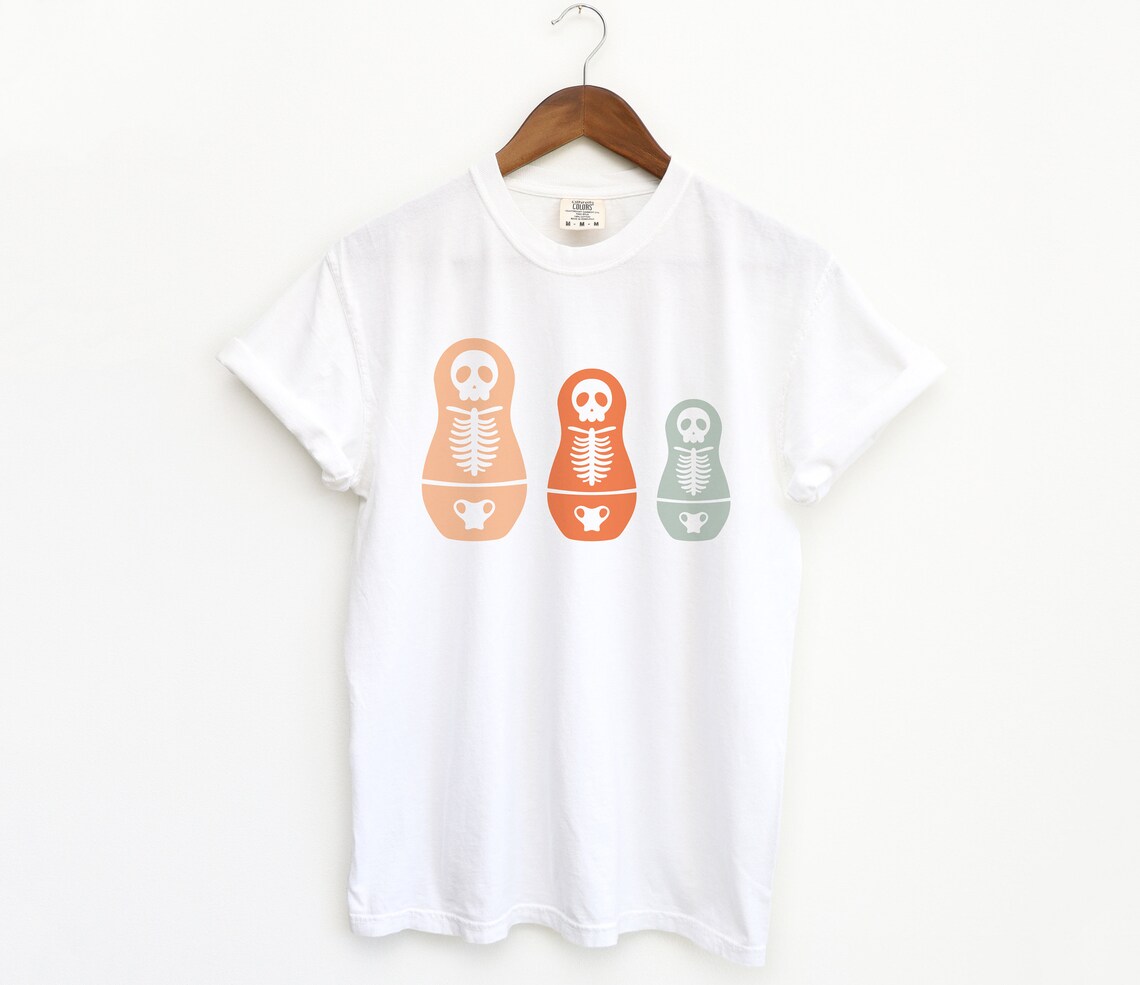 Bright Skeleton Nesting Dolls T-shirt Halloween Skeleton - Etsy