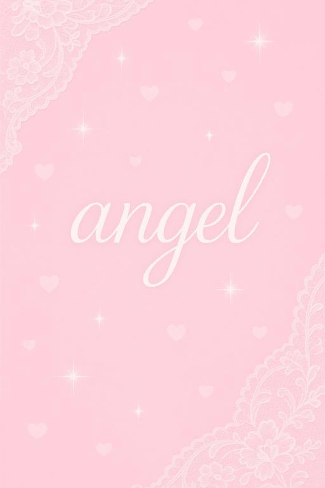 Pink Coquette "angel" iPhone Wallpaper | Cute Aesthetic Lock Screen ...