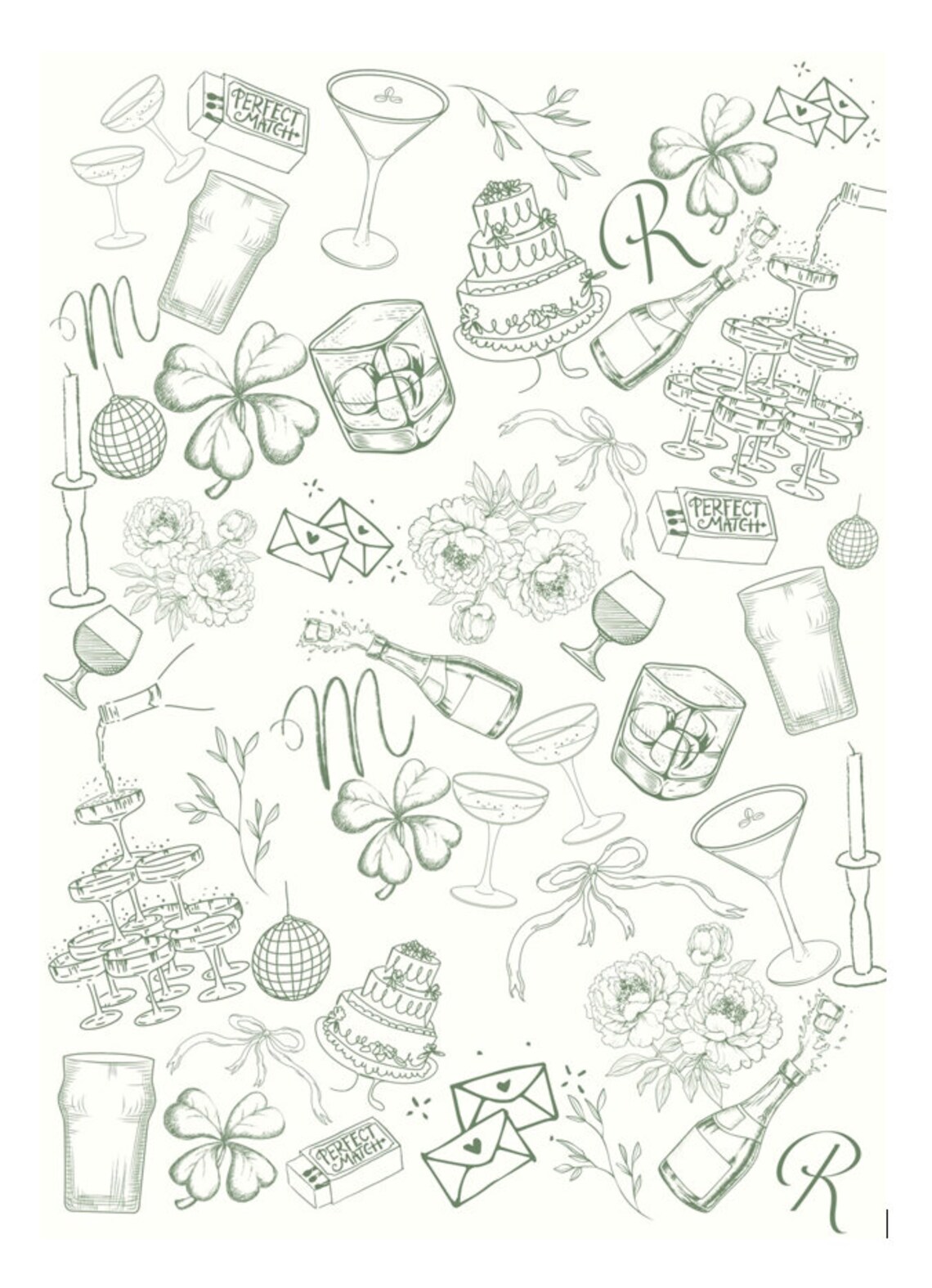 Custom Wedding/event Collage, Pattern, Toile - Etsy