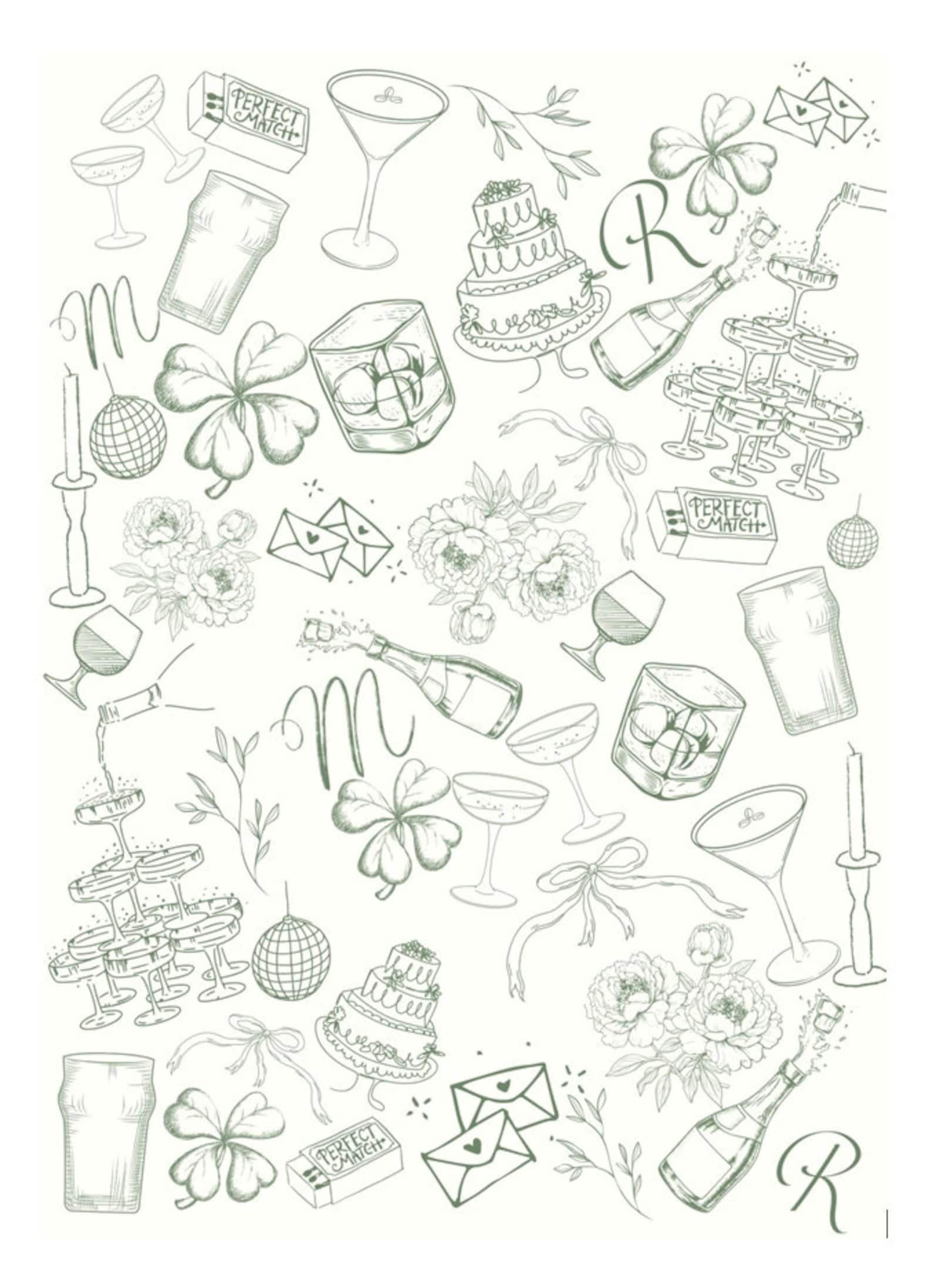 Custom Wedding/event Collage, Pattern, Toile - Etsy