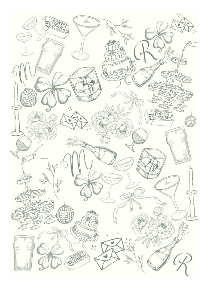 Custom Wedding/event Collage, Pattern, Toile - Etsy