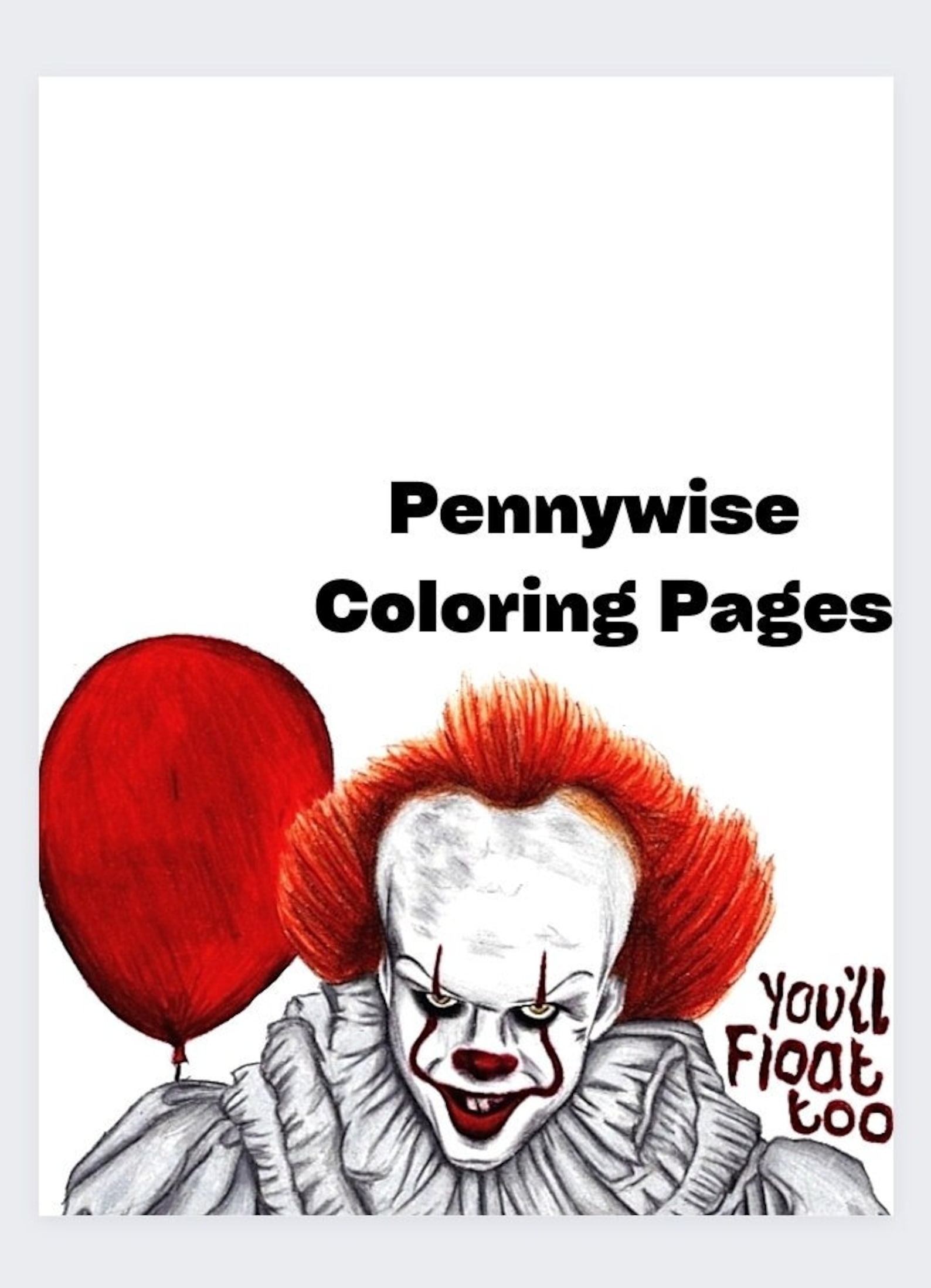 Pennywise Coloring Pages: 20 Stephen Kind IT Coloring Pages Coloring ...
