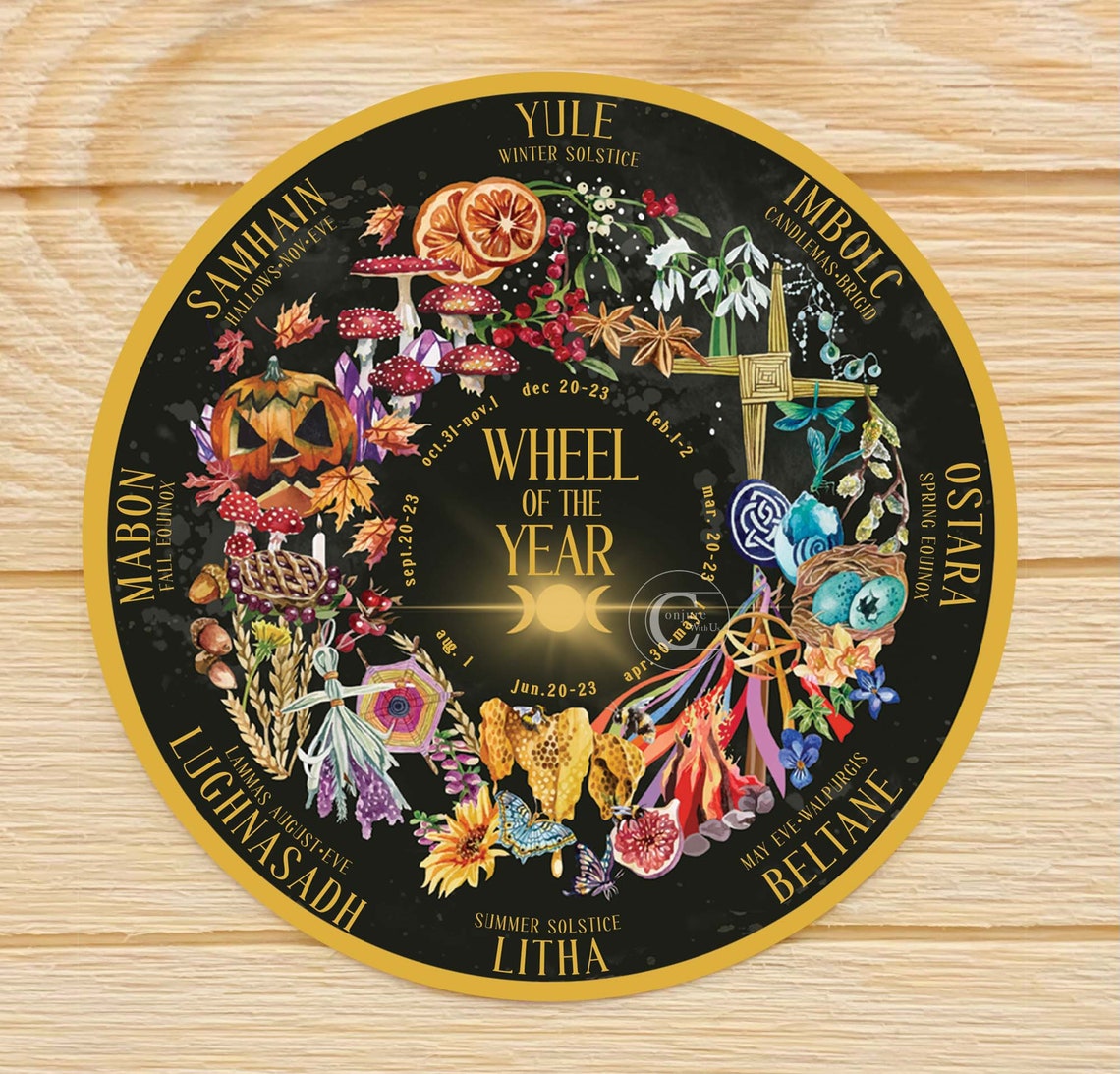 Pagan Wheel of the Year Printable Collection PART 2 8 Sabbat Digital ...