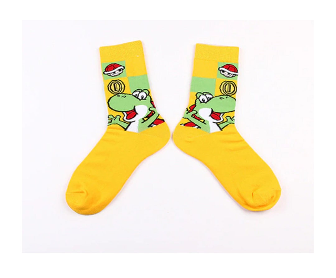 Yoshi Yellow Shell Coin Super Mario Bros Funny Game Retro Cosplay Anime ...