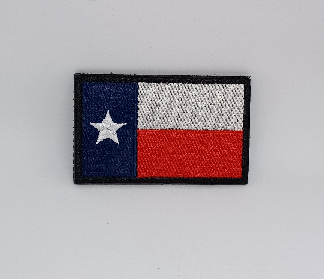 Texas Texan Flag Embroidered Hook & Loop Patch - Etsy