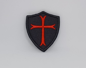 KNIGHTS TEMPLAR Battle FLAG Small Cross Patch Morale Tactical - Etsy