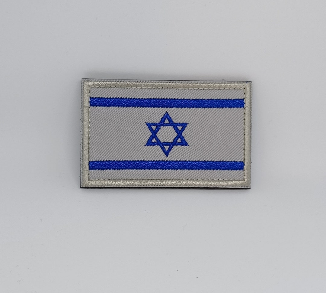 Israel Israeli Flag White Gray Embroidered Hook & Loop Patch - Etsy