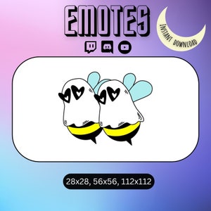 Boo Bees Emote | Twitch | Discord | KICK | Youtube - Etsy
