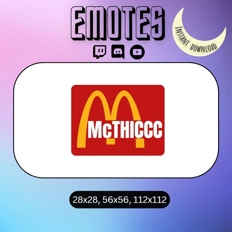 Mcthiccc Emote for Twitch | Kick |discord - Etsy