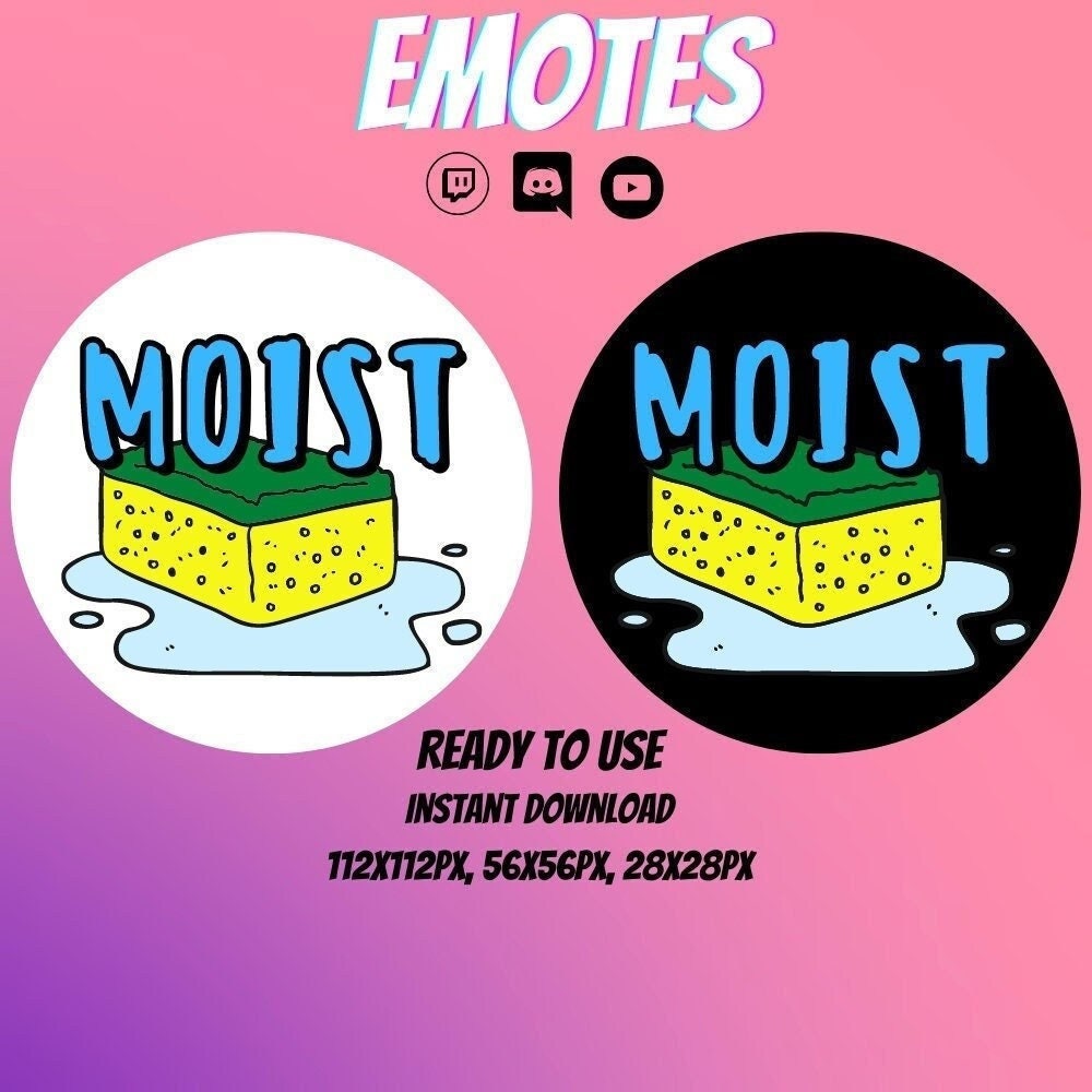 Moist Emote Twitch Emote - Etsy