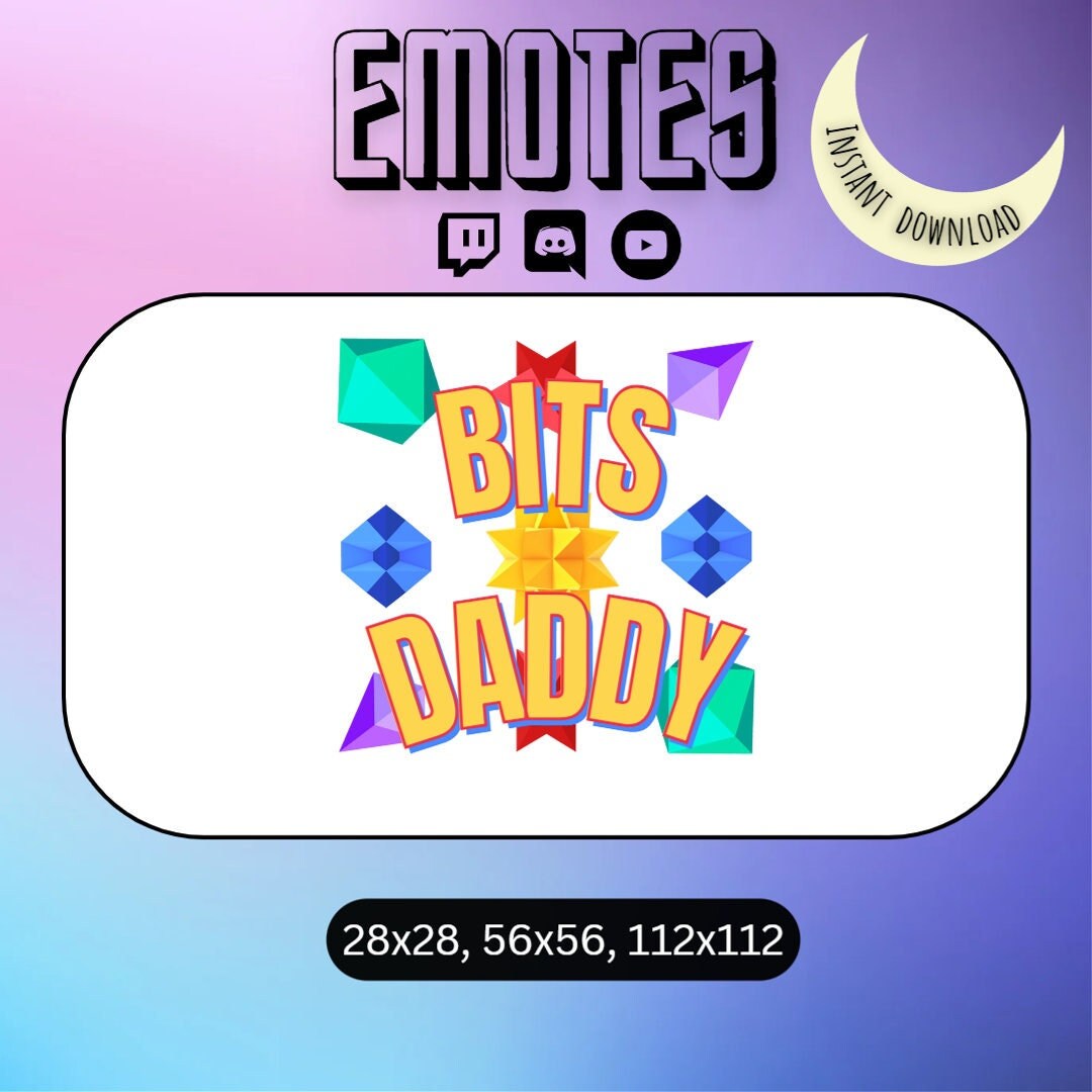 Bits Daddy Emote for Twitch - Etsy