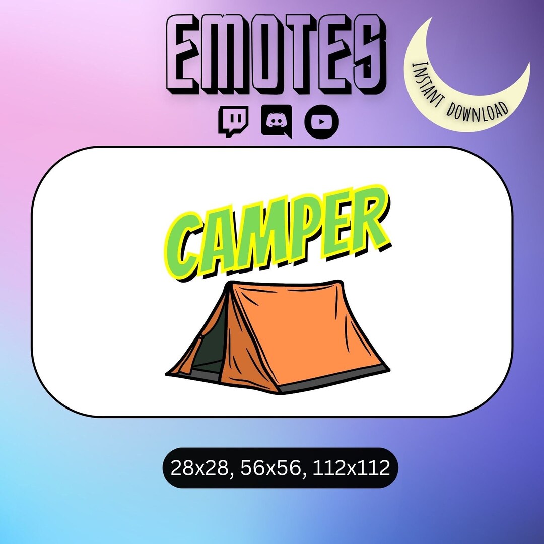 Camper Emote | Twitch Emote - Etsy
