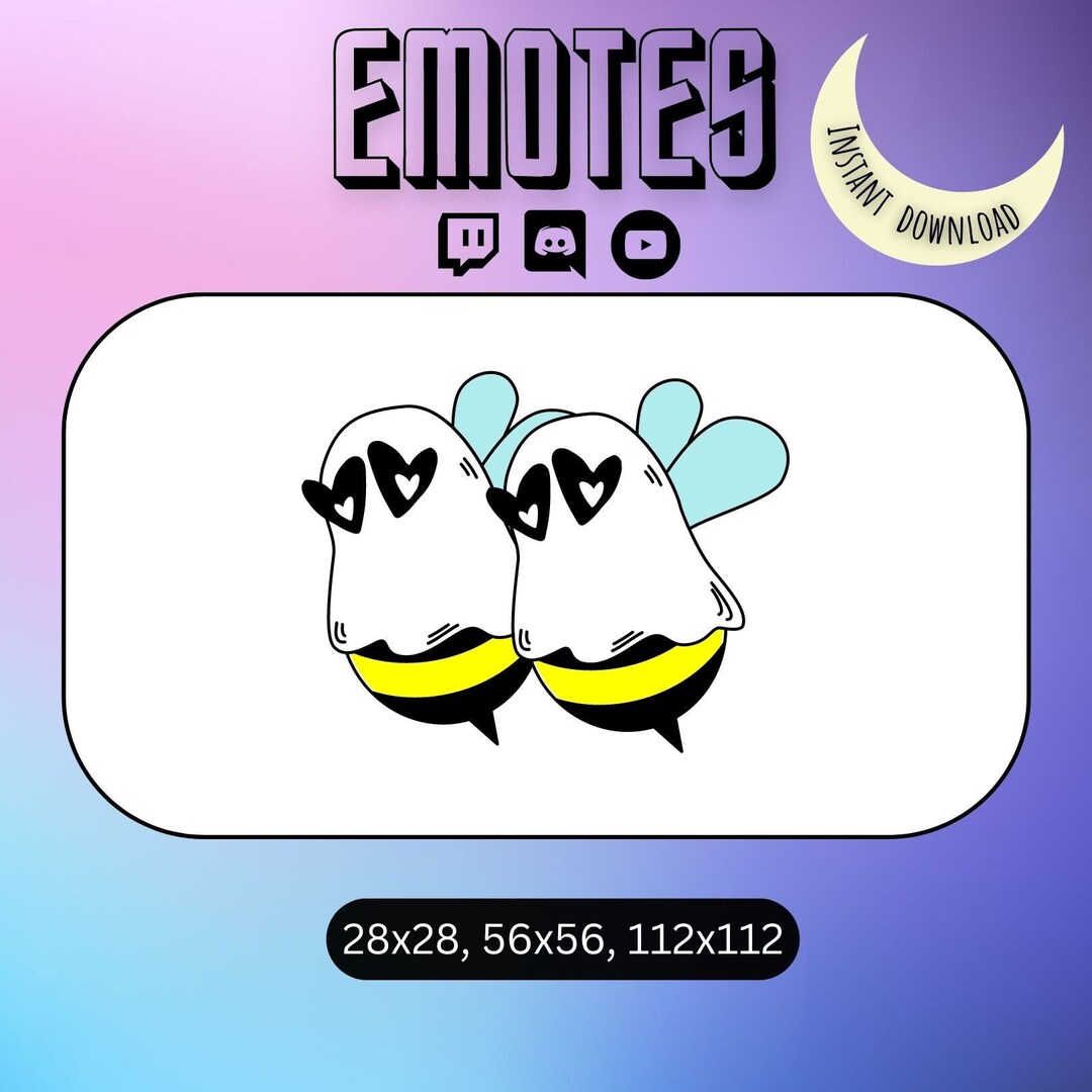 Boo Bees Emote | Twitch | Discord | KICK | Youtube - Etsy