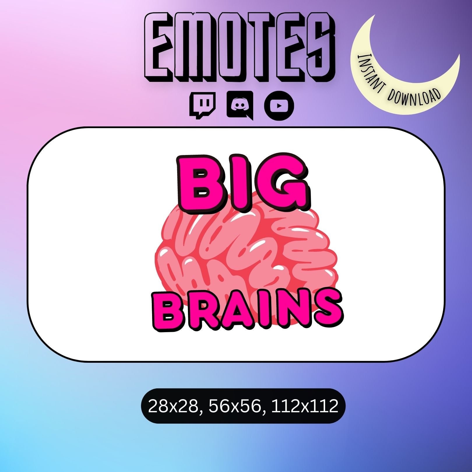 Big Brains Emote | Twitch Emote - Etsy