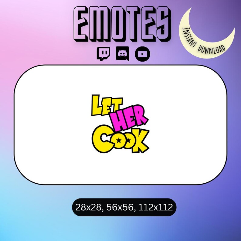 Let Her Cook Emote | Twitch | Discord | KICK | Youtube - Etsy