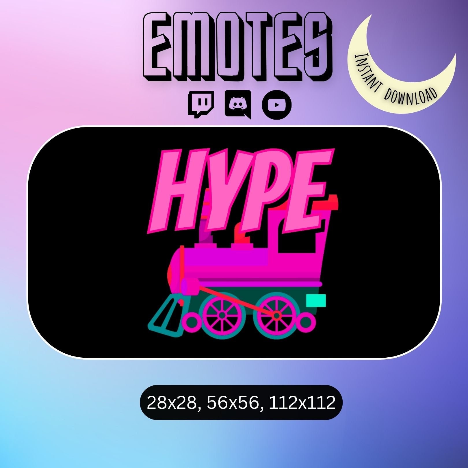 Cute HYPE TRAIN Emote | Twitch Emote | Youtube - Etsy