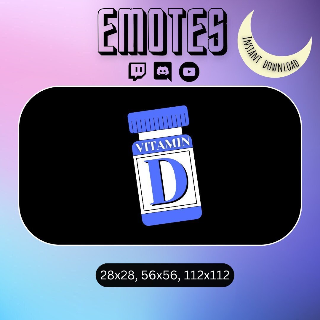 Vitamin D Emote for Twitch | KICK | Discord - Etsy