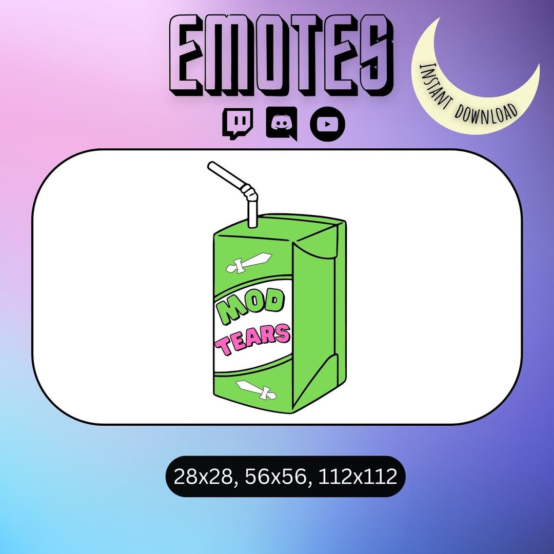 Mod Tears Emote | Twitch Emote - Etsy