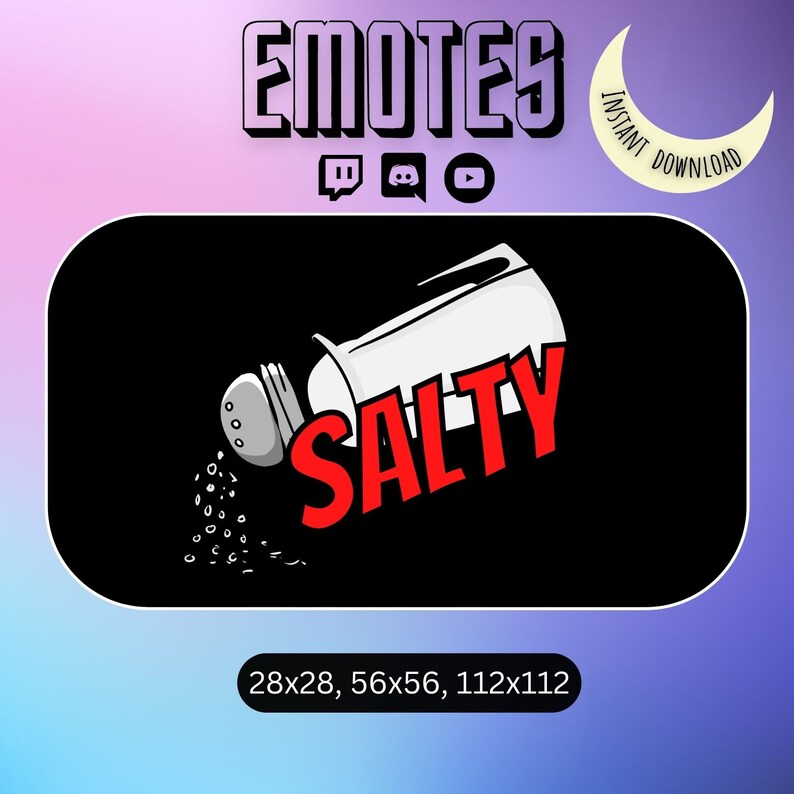 Salty Emote | Twitch Emote - Etsy