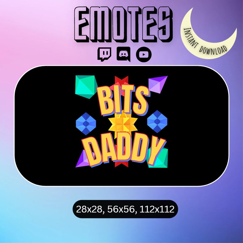 Bits Daddy Emote for Twitch - Etsy