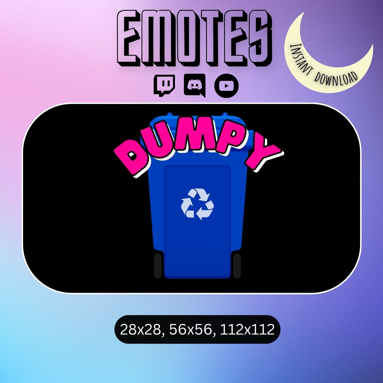 Dumpy Emote Twitch Discord KICK Youtube - Etsy