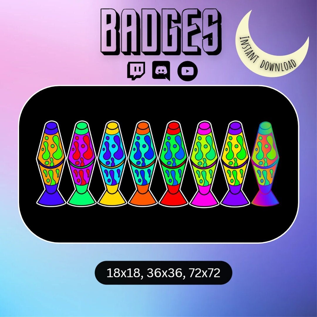 Lava Lamp Badges for Twitch | KICK | Discord - Etsy