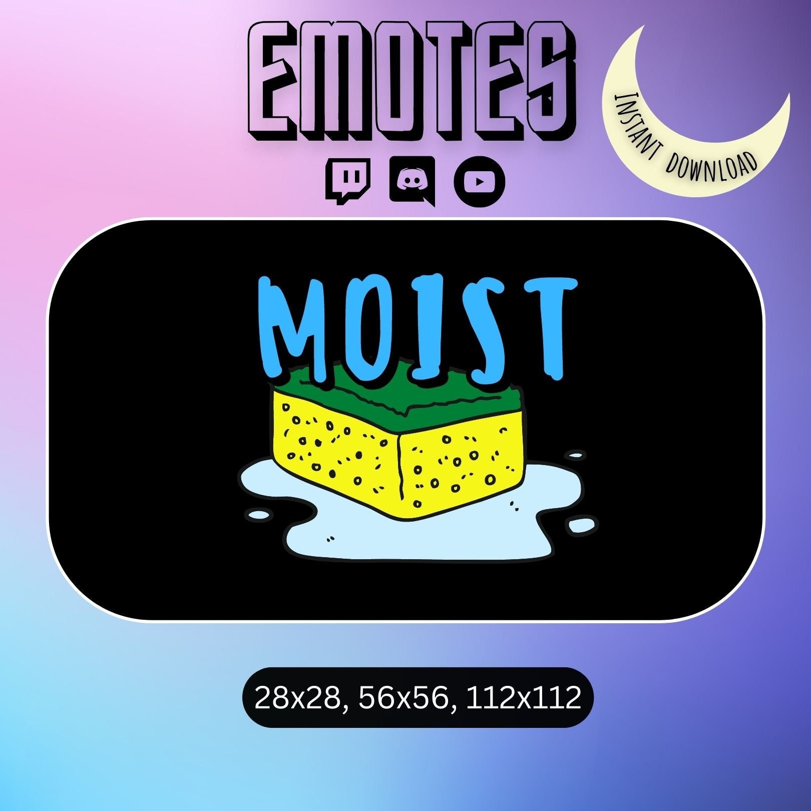Moist Emote | Twitch Emote - Etsy