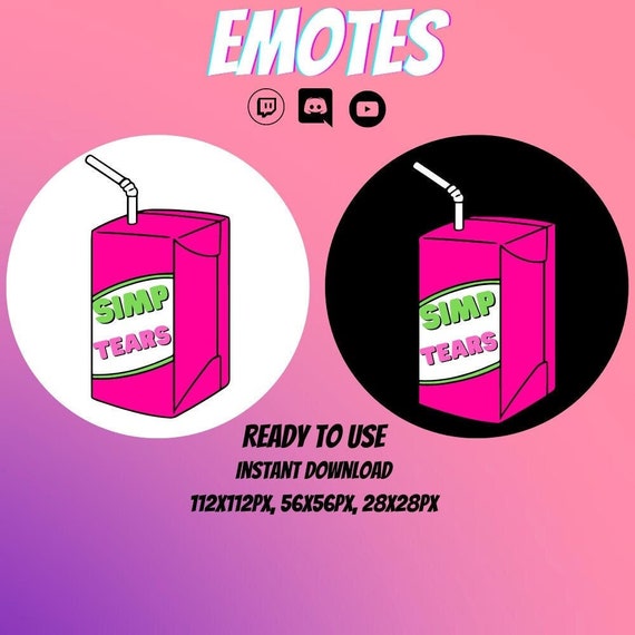 Simp Tears Emote Twitch Emote Discord Emote Youtube - Etsy
