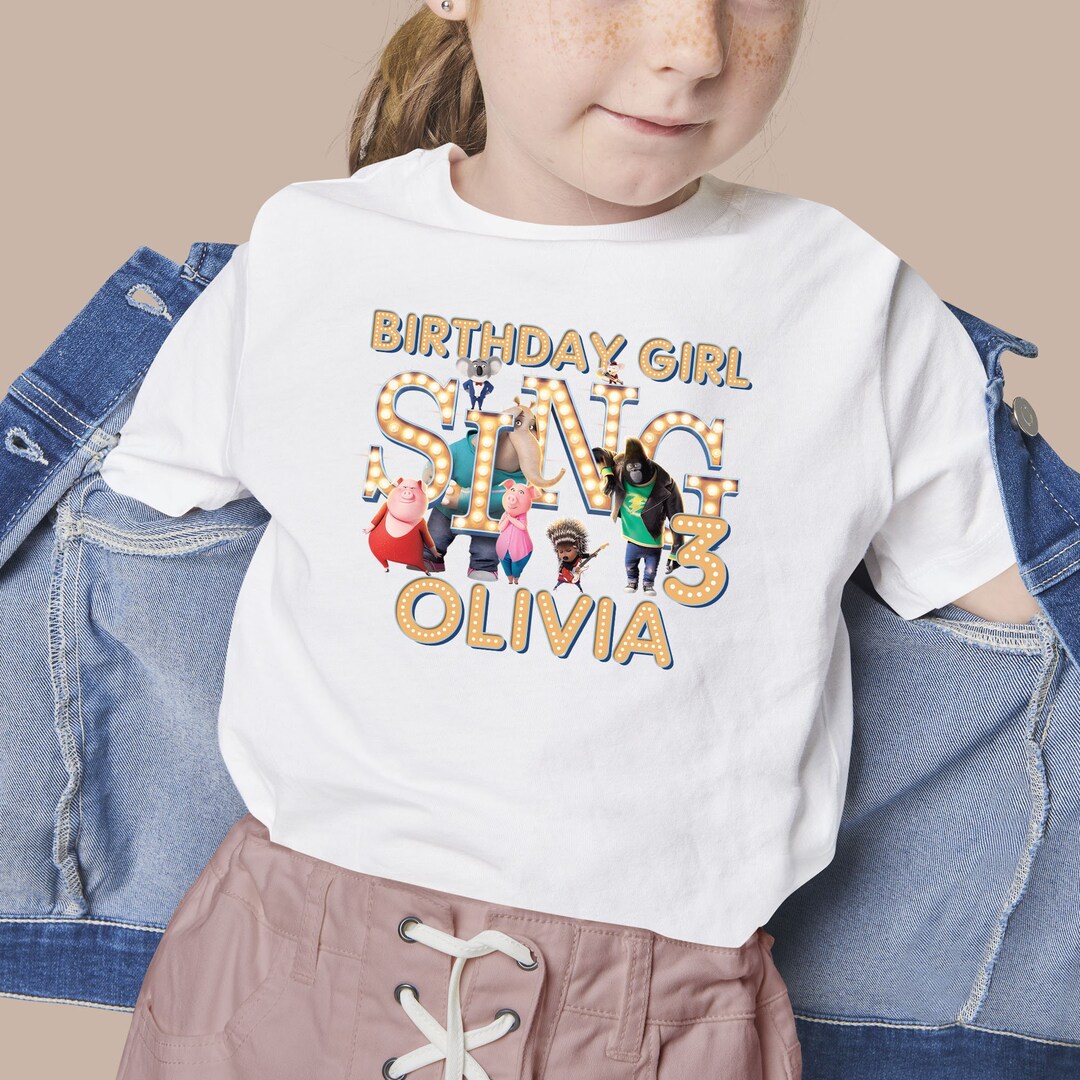 Personalized Sing 2 Birthday Shirt Birthday Boy/girl Shirt/sing Pig ...