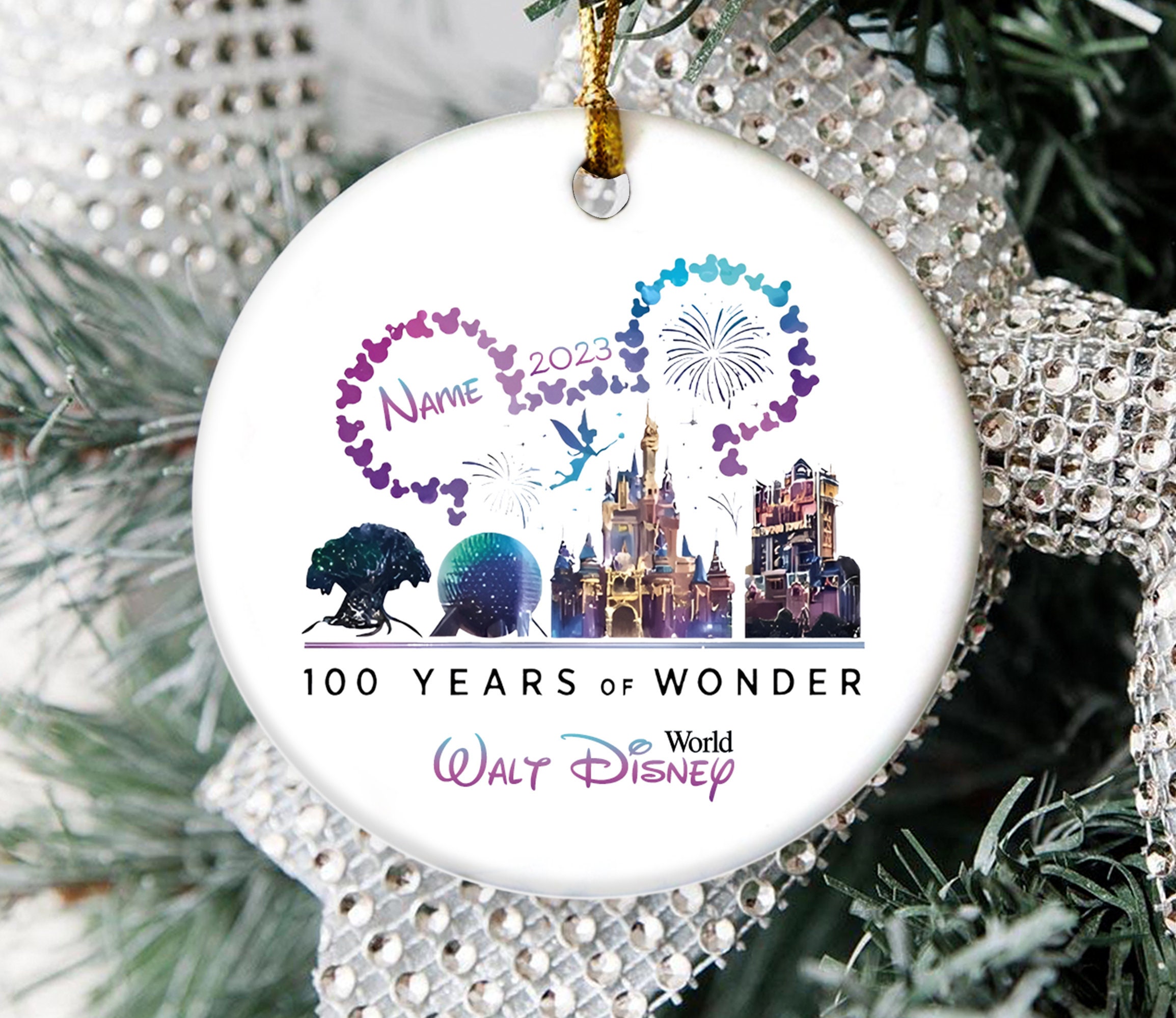 Disney 100th Anniversary Ornament/Disney 100th Ornament/Magic Kingdom ...