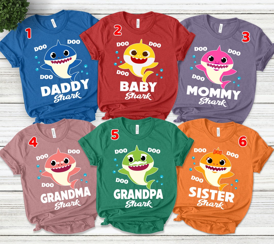 Shark Family Shirts Baby Shark Doo Doo Mama Shark Baby - Etsy
