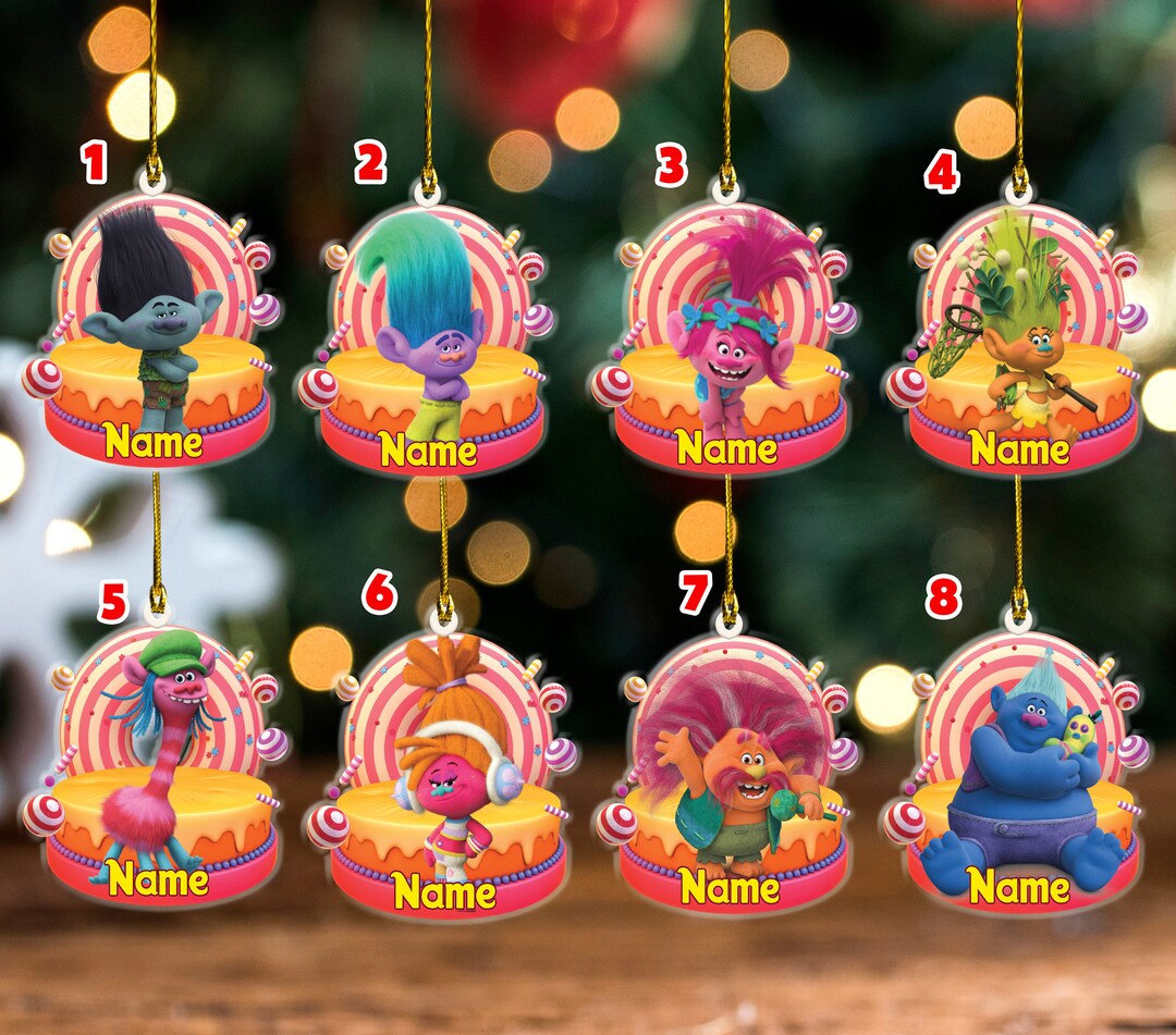 Trolls Christmas Ornament Personalized Trolls Ornament Poppy - Etsy