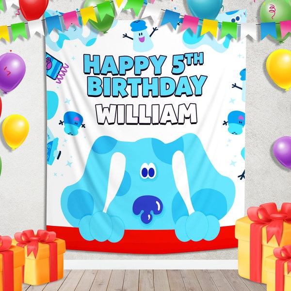 Blue’s Clues Birthday Backdrop - Etsy