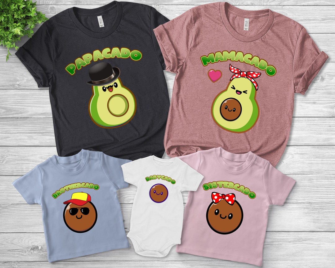 Avocado Family Matching T Shirt Papacado Mamacado Babycado - Etsy