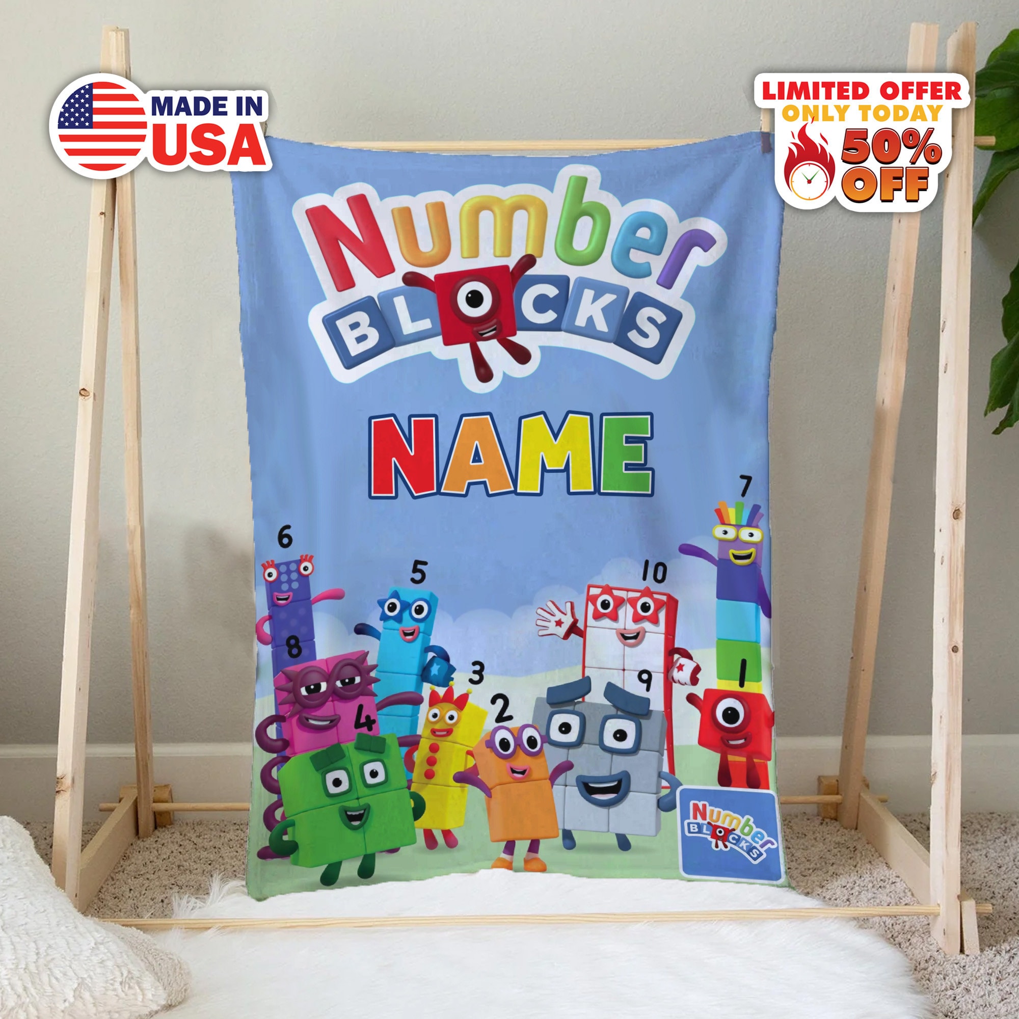 Personalized Numberblocks Blanket, Numberblocks Blanket, Numberblocks ...