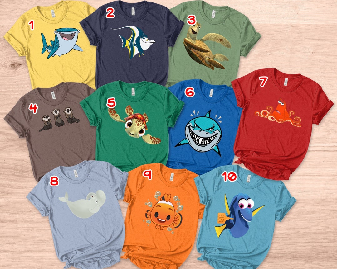 Finding Nemo Characters Shirts Nemo Shirts Dory Shirt Etsy