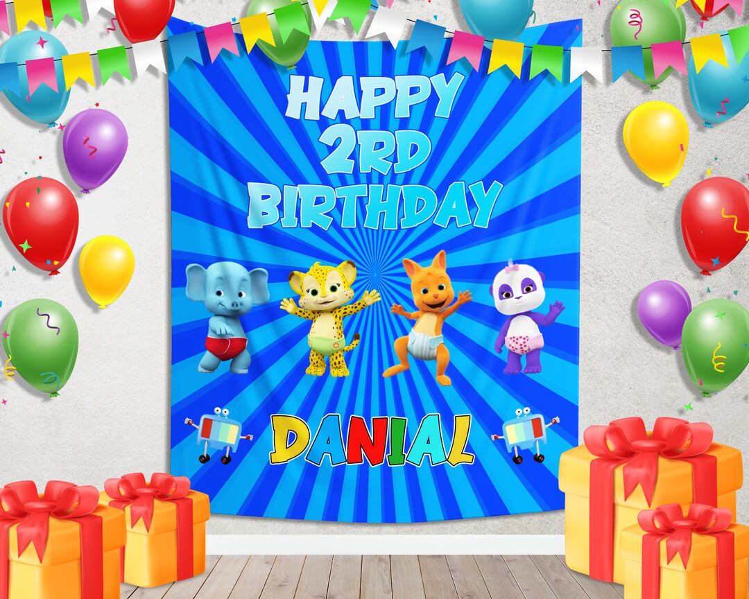 Word Party Birthday Party Backdrop/word Party Birthday - Etsy