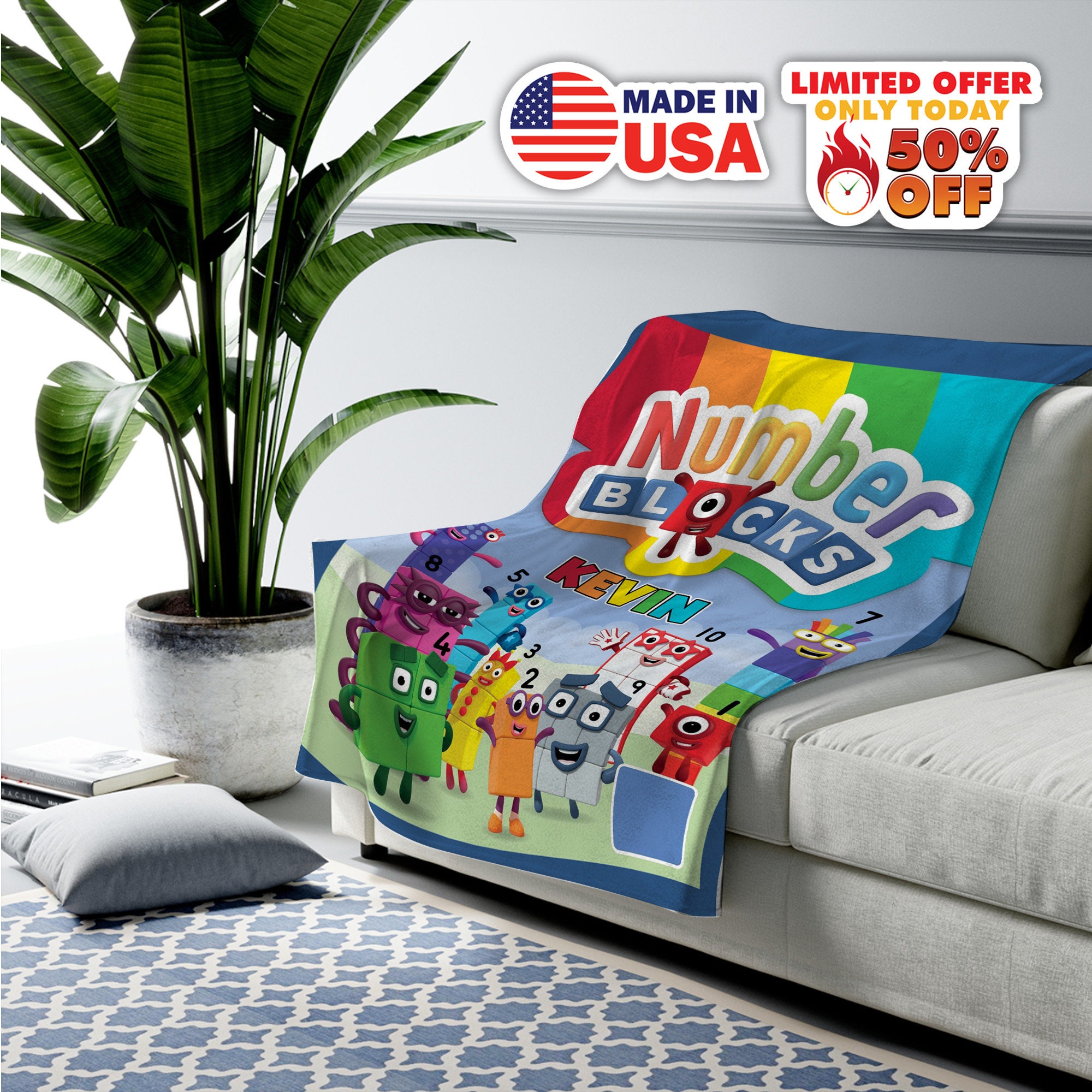 Custom Numberblocks Blanket, Numberblocks Kids Birthday Party sold by ...